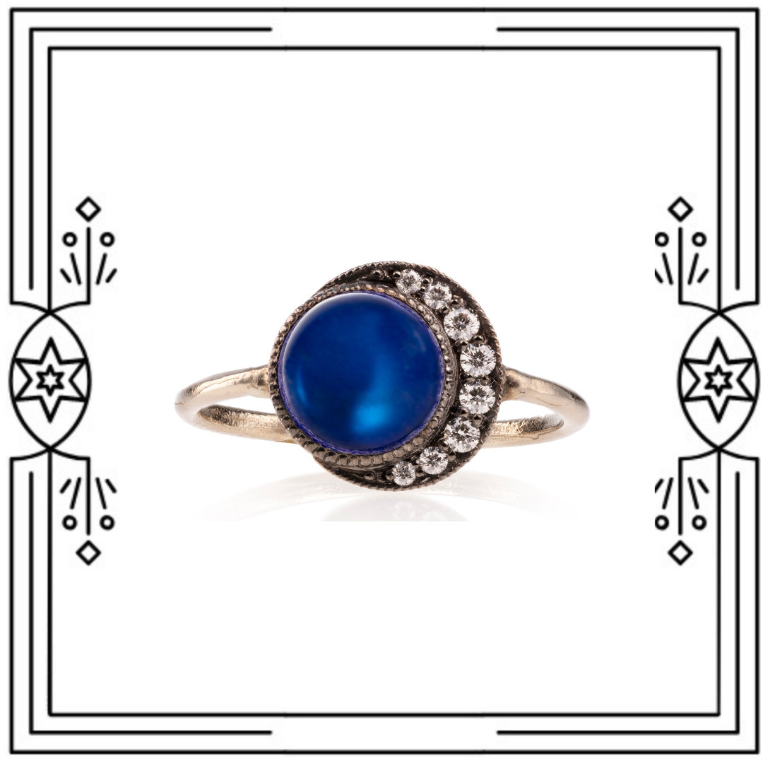 SMALL FULL MOON RING - BLUE MOON – Blackbird and the Snow